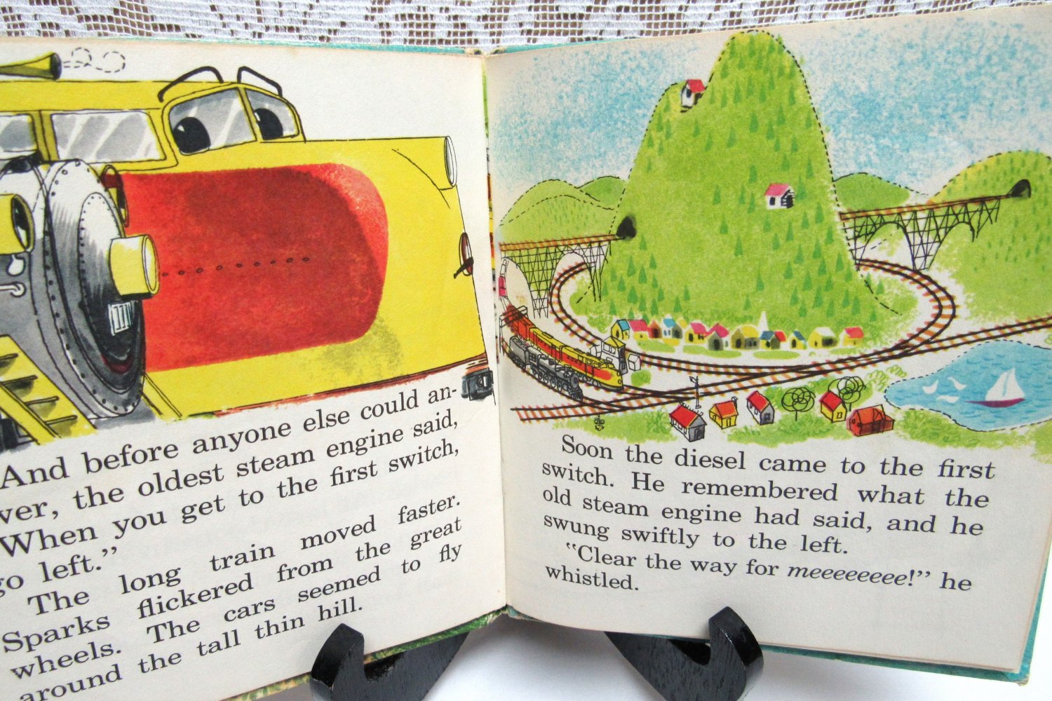 Vintage ROUNDABOUT TRAIN Tell A Tale Books Whitman Publishing 1958 Children