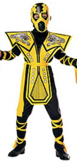 NEW Yellow Ninja Halloween Costumes L Childs Boys Kids