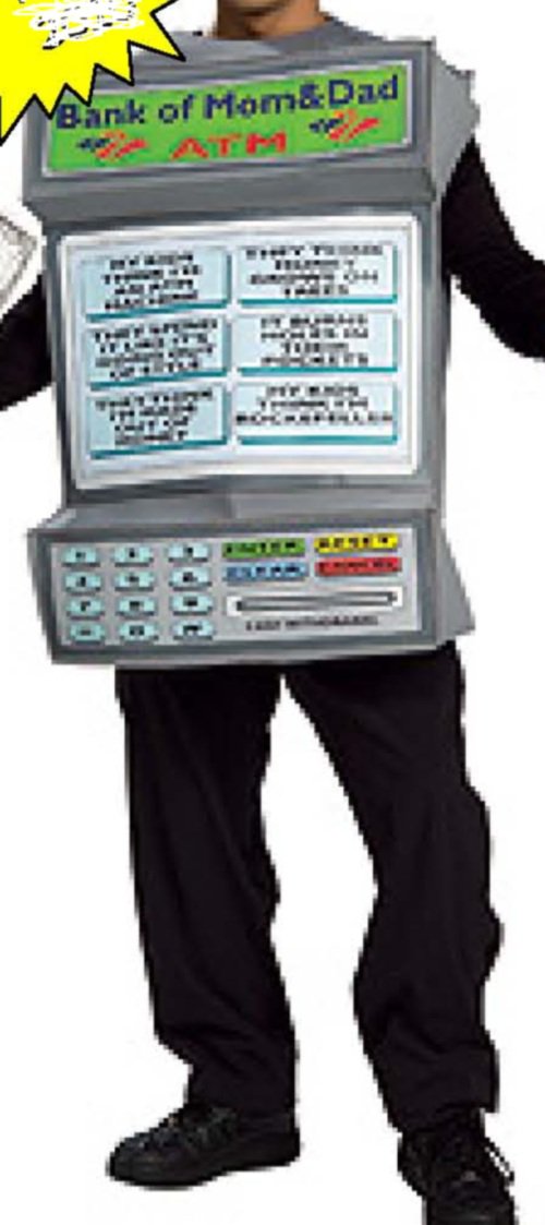 NEW Bank of Mom & Dad ATM Machine Halloween Costume One Size NIP