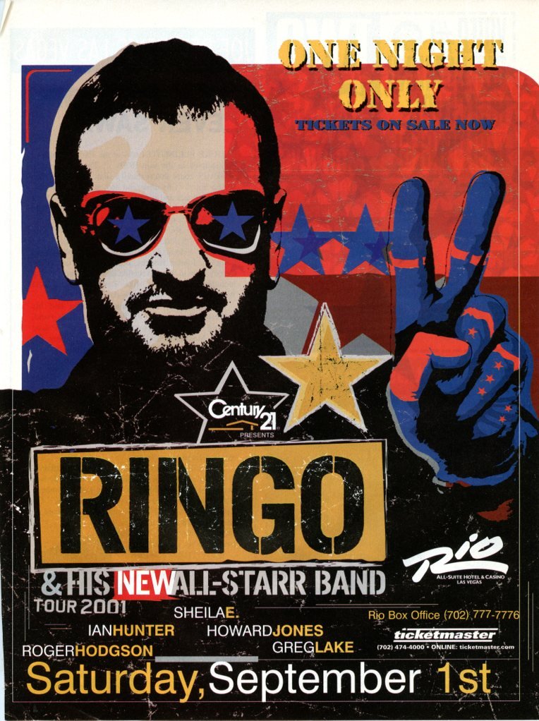 Ringo Starr 1page magazine photo clipping X5026