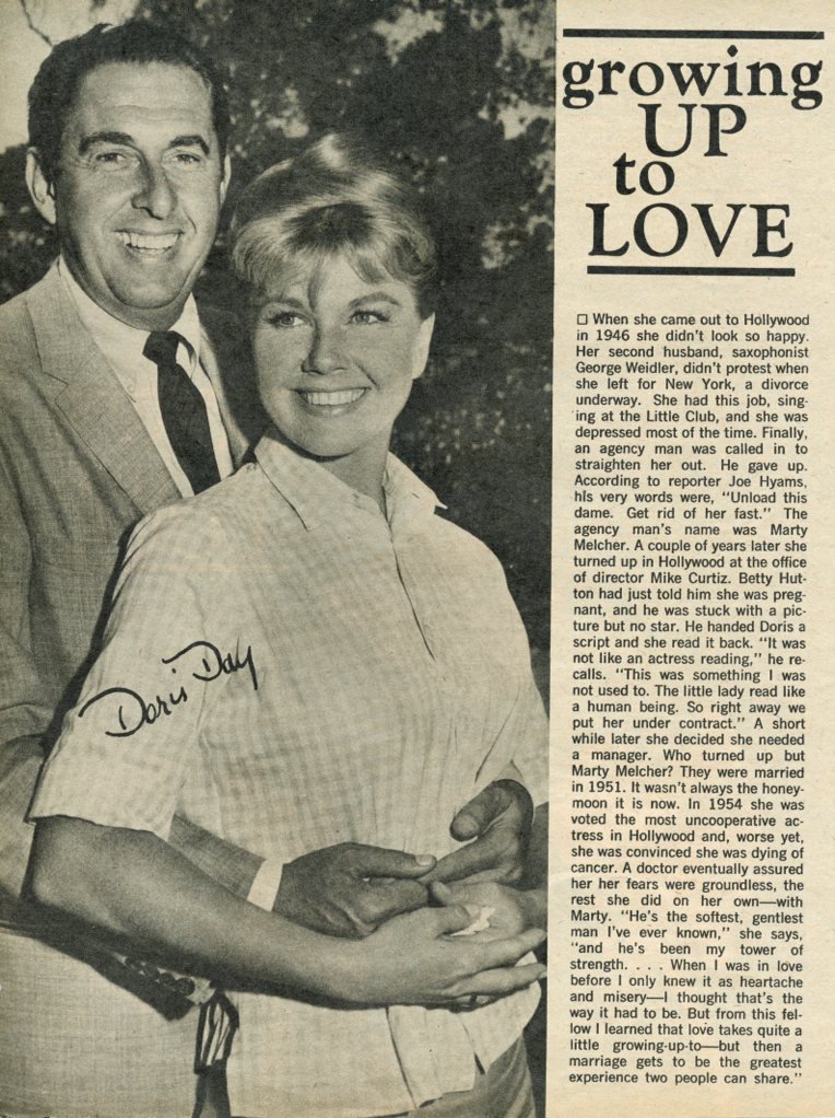 Doris Day Sophia Loren 1 page magazine photo clipping X5357
