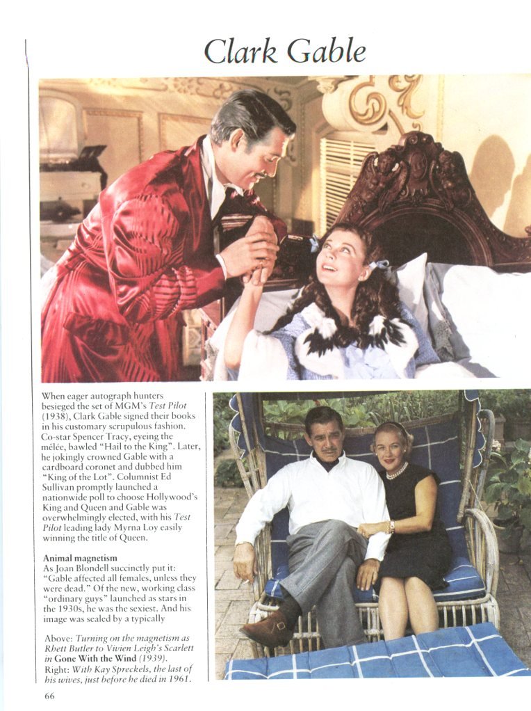 Clark Gable 2 page magazine photo clipping X5418