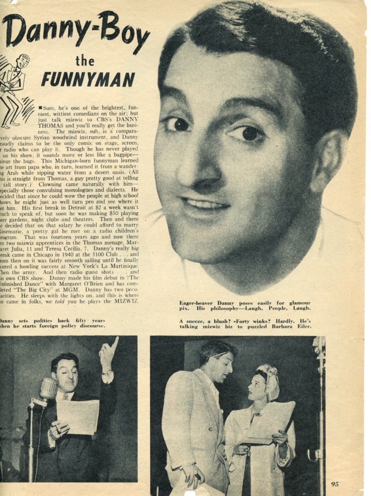 Danny Thomas 1 page magazine photo clipping X5870