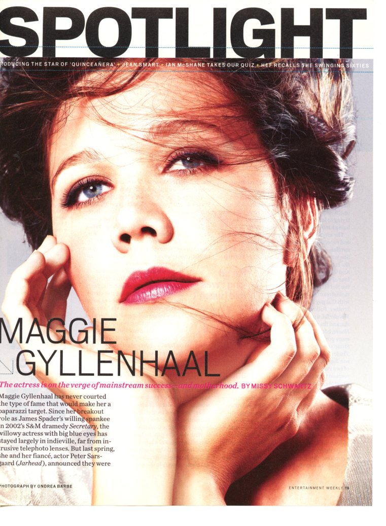 Maggie Gyllenhaal 1 page magazine photo clipping N2438