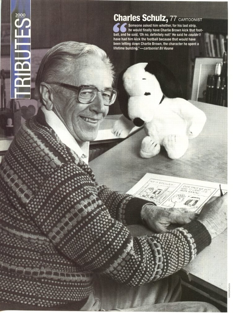 Charles Schultz 1 page magazine photo clipping N2462