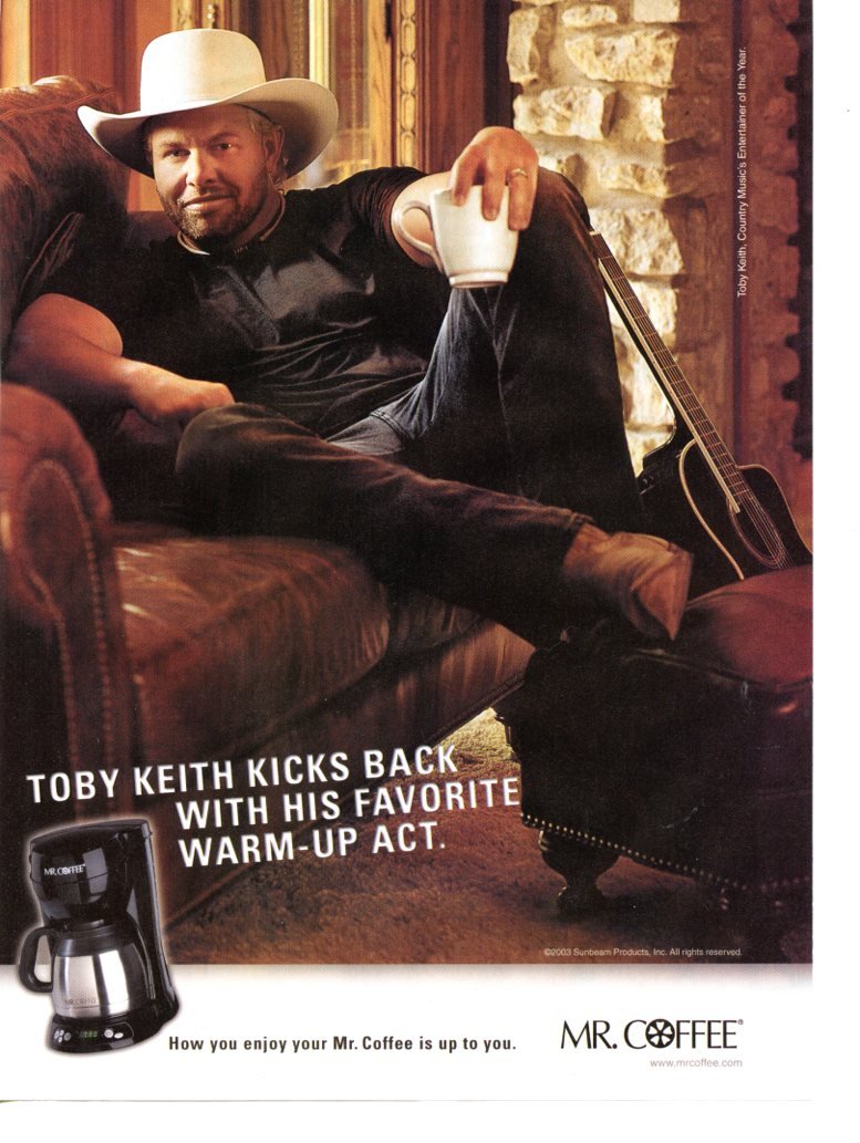Toby Keith 1 page magazine photo clipping N2919