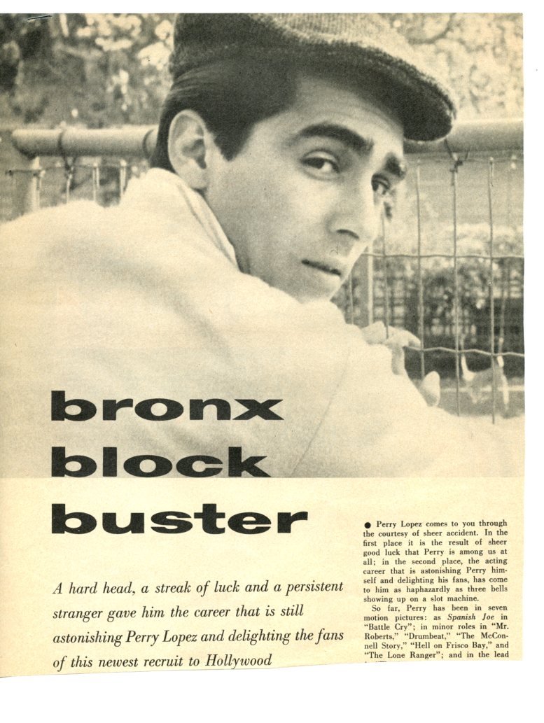 Perry Lopez 1 page magazine photo clipping N2936