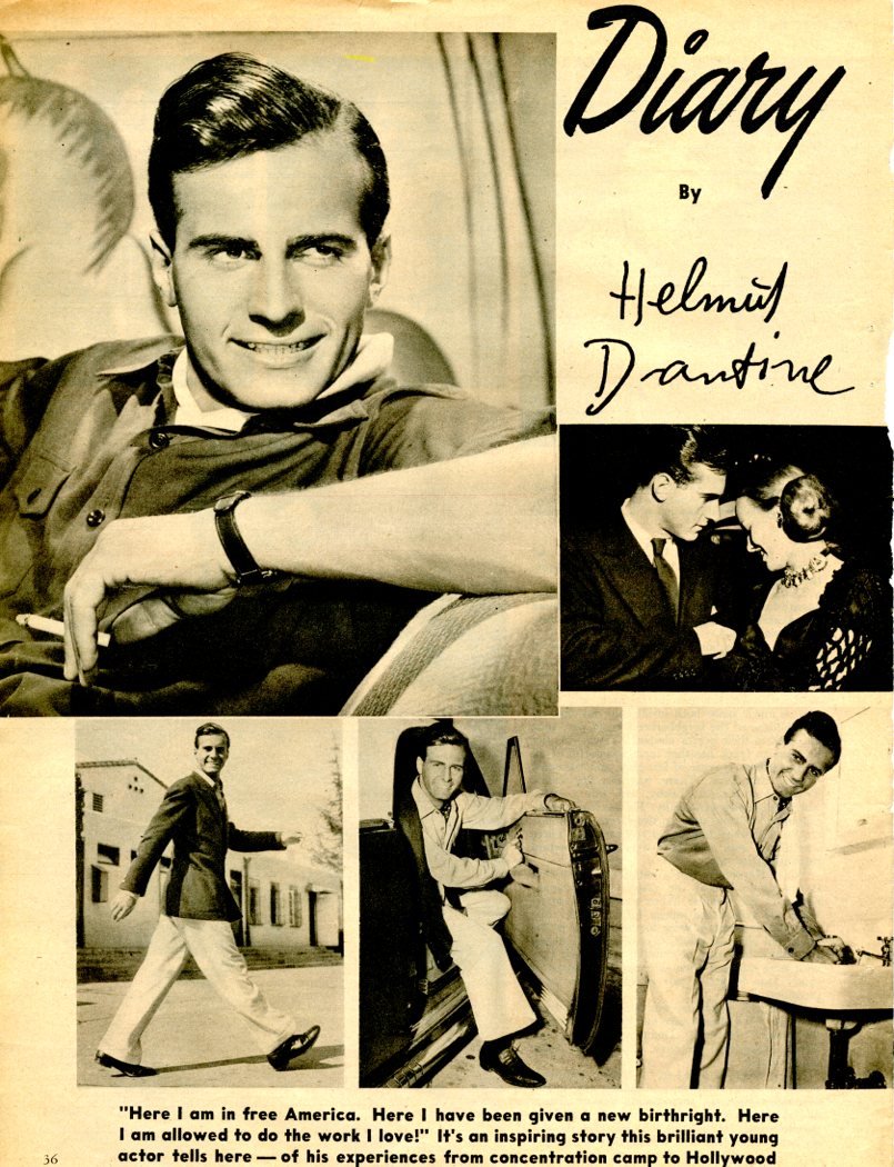 Helmut Dantine 1 page magazine photo clipping N3415