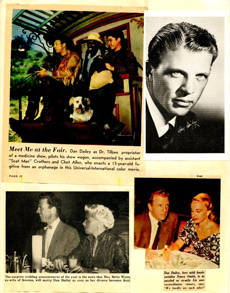 Dan Dailey 1 page magazine photo clipping N3636
