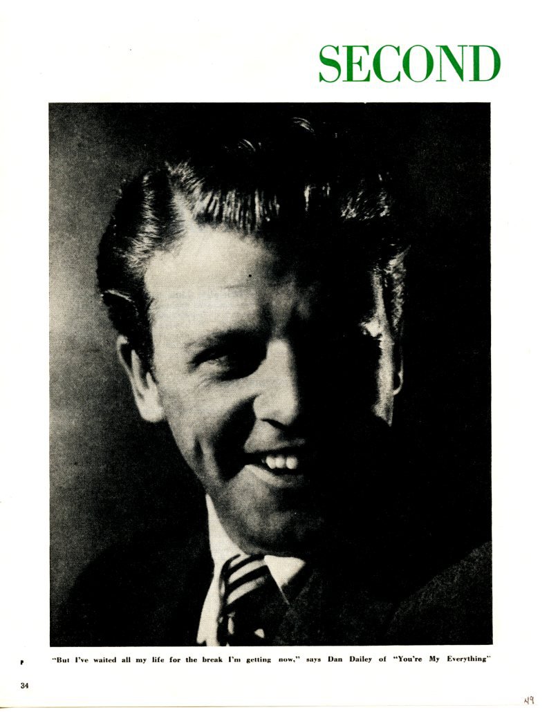 Dan Dailey 1 page magazine photo clipping N3640