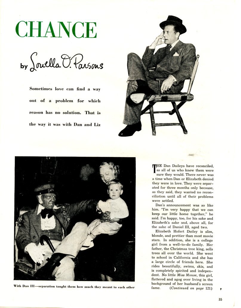 Dan Dailey 3 page magazine photo clipping N3645