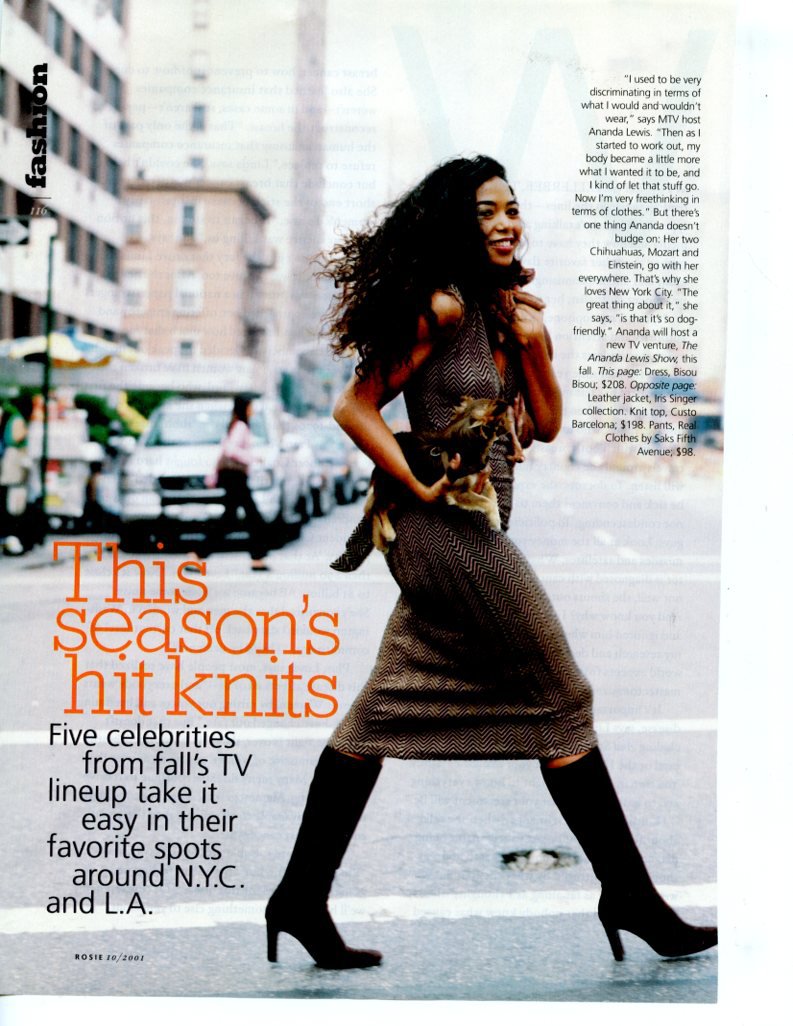 Ananda Lewis 1 page magazine photo clipping N4031