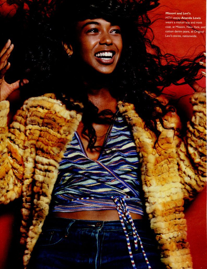 Ananda Lewis 1 page magazine photo clipping N4034
