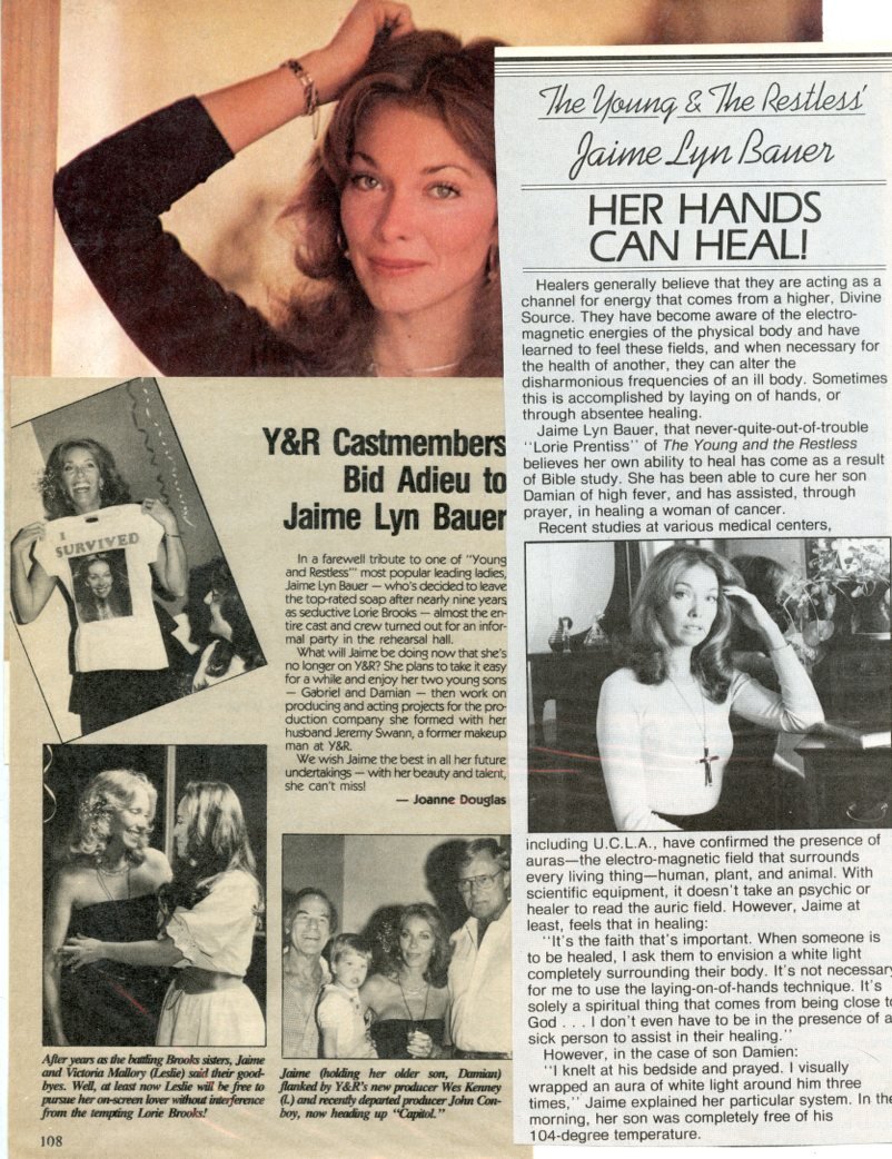 Jamie Lyn Bauer magazine photo clipping lot N6104