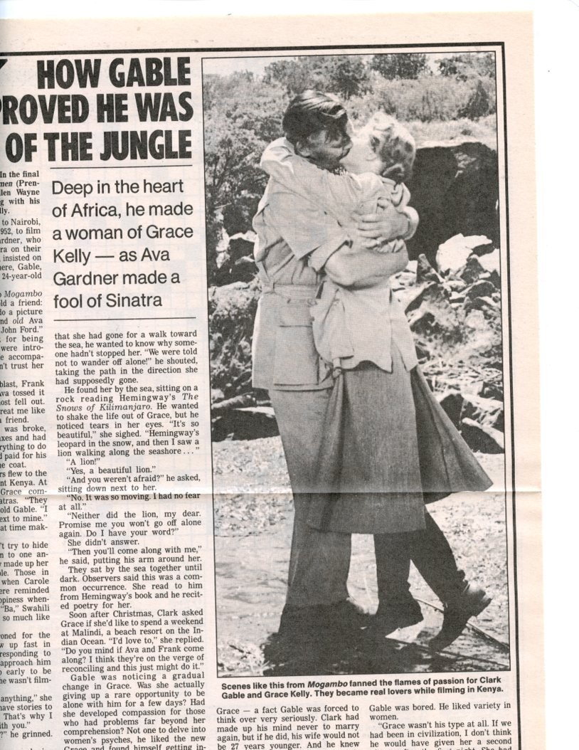 Clark Gable 1 page magazine photo clipping B7725