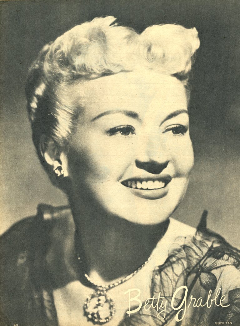 Betty Grable 1 page magazine photo clipping C0255