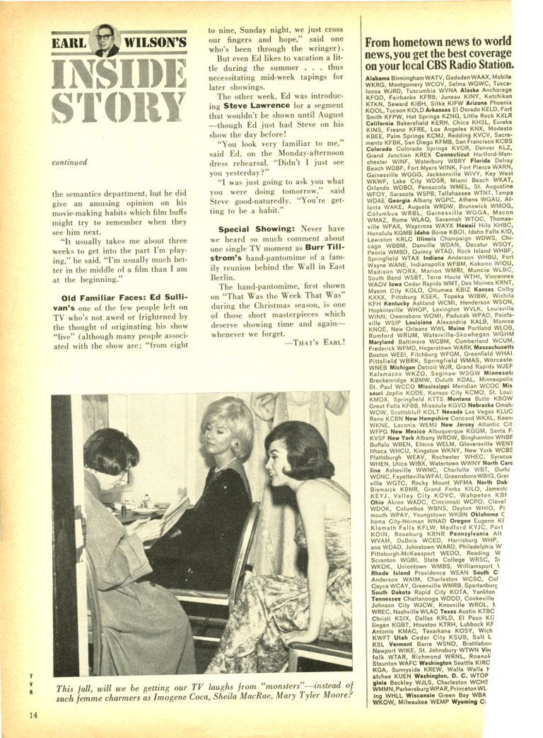 Mary Tyler Moore Sheila MacRae 1 page magazine photo clipping C0460