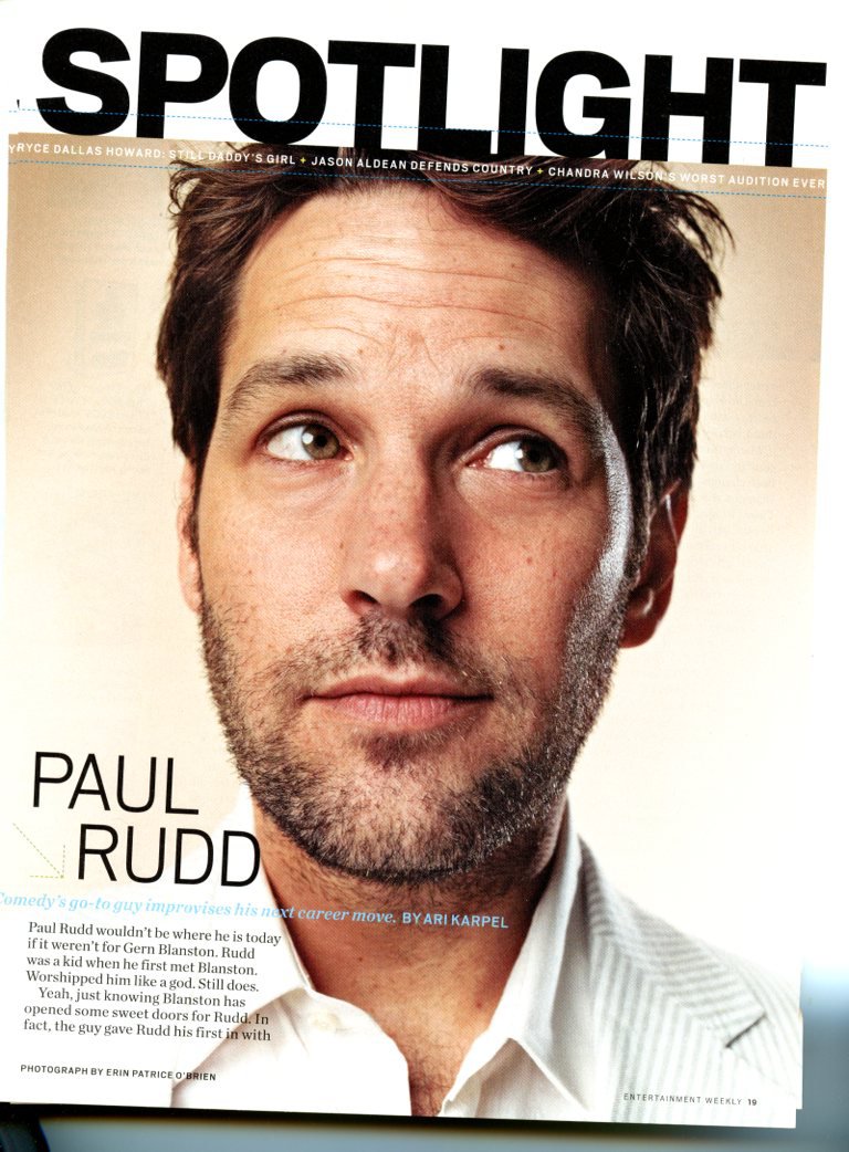 Paul Rudd 1 page magazine photo clipping C0918