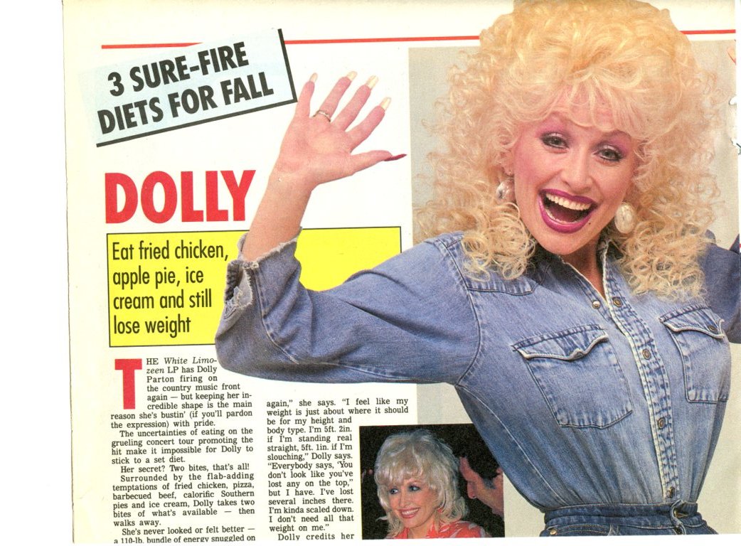 Dolly Parton 1 page magazine photo clipping C1408