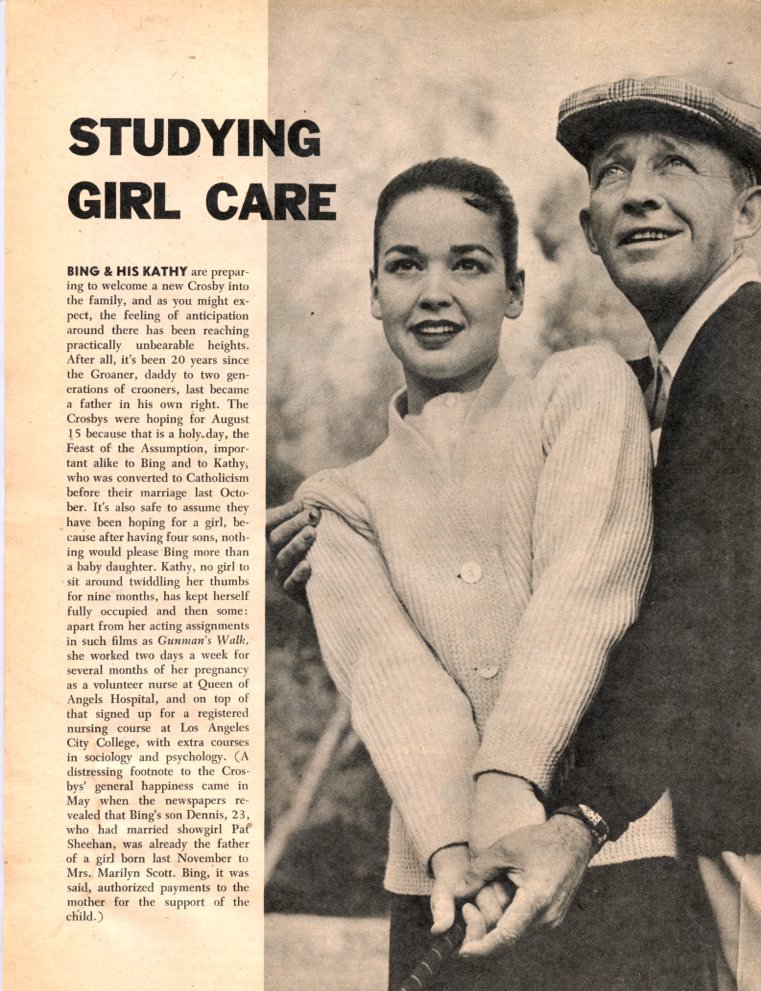 Bing Crosby 1 page magazine photo clipping C1591