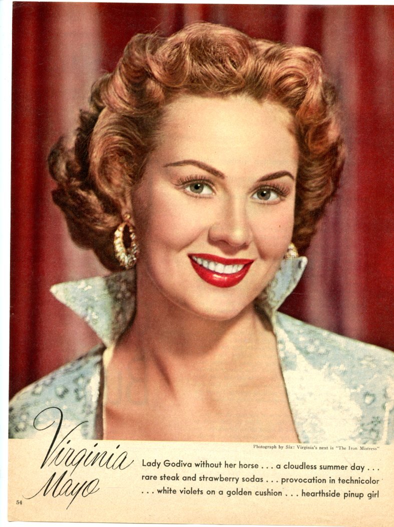 Virginia Mayo 1 page magazine photo clipping C1718