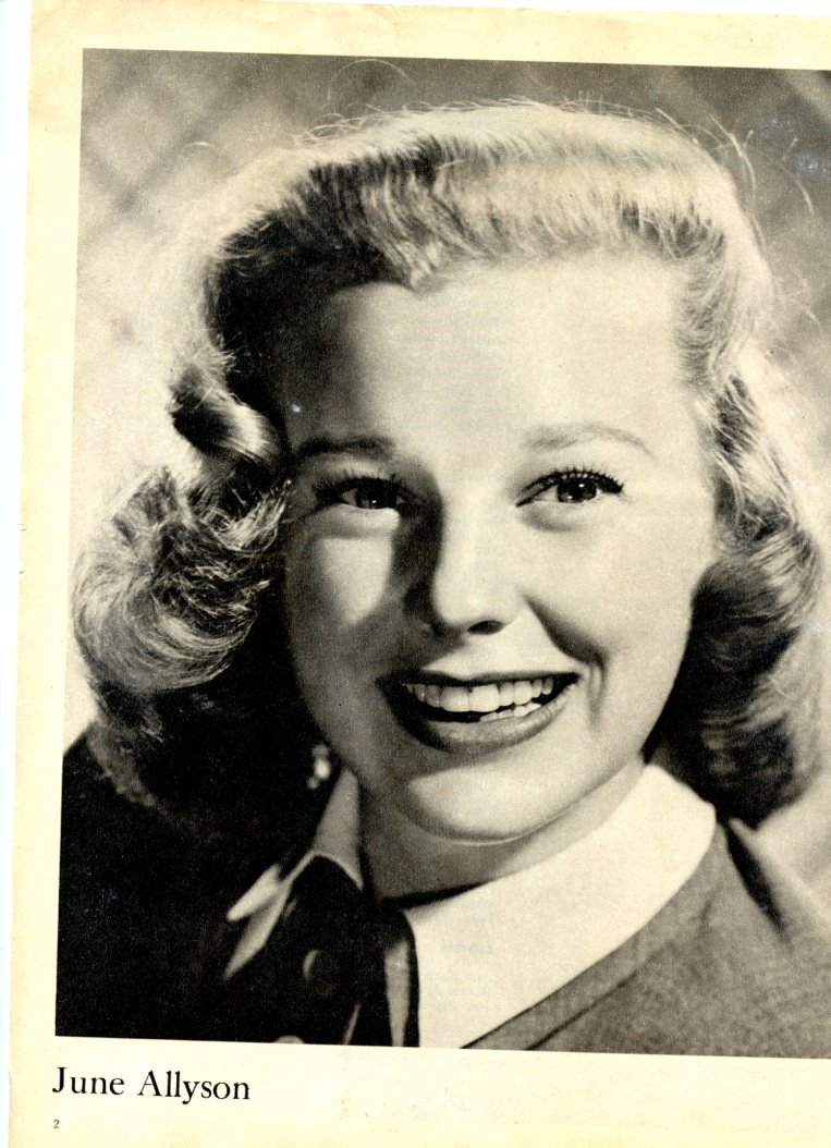 June Allyson 1 Page Magazine Photo Clipping C1878