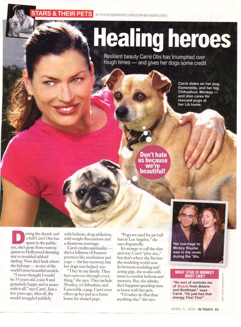 Carrie Otis 1 page magazine photo clipping C2312