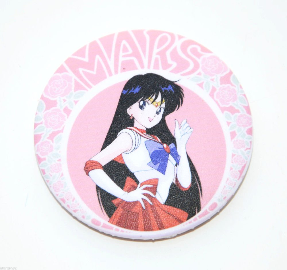 NEW Sailor Moon Sailor Mars large 2" pin collectible accessory
