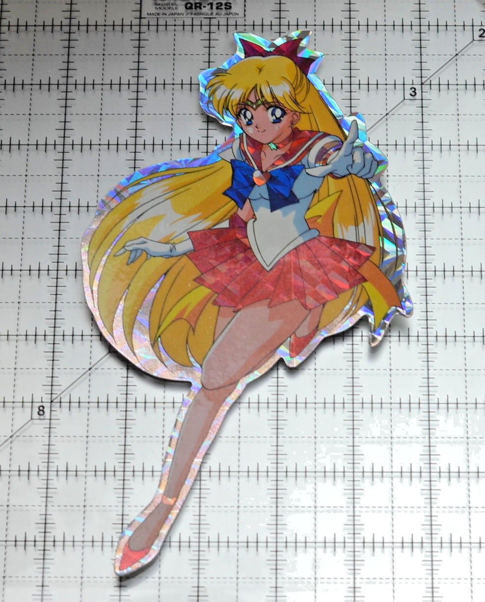 Sailor Moon jumbo prism sticker prismatic Sailor Venus decal jumping