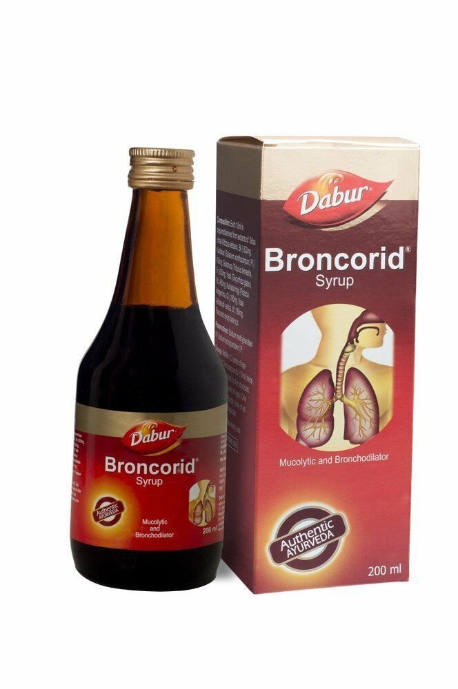 Dabur Ayurvedic Broncorid Syrup 200ml -Treats Respiratory Disorders ...