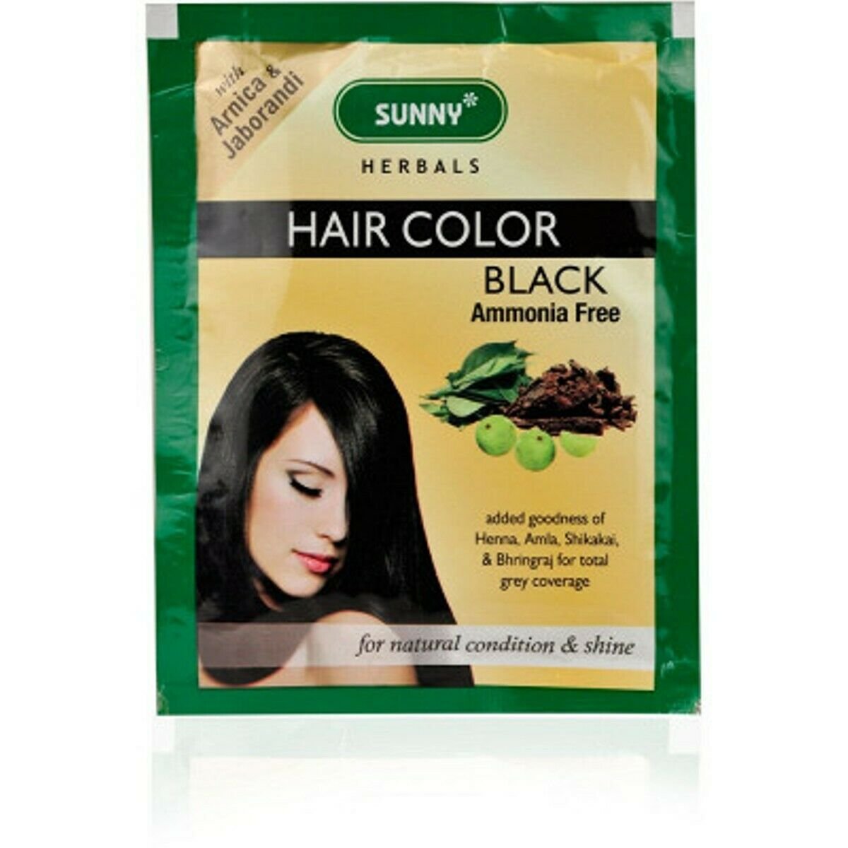 5 Packs Bakson Homeopathic Sunny Hair Color Black 20g Free Shipping