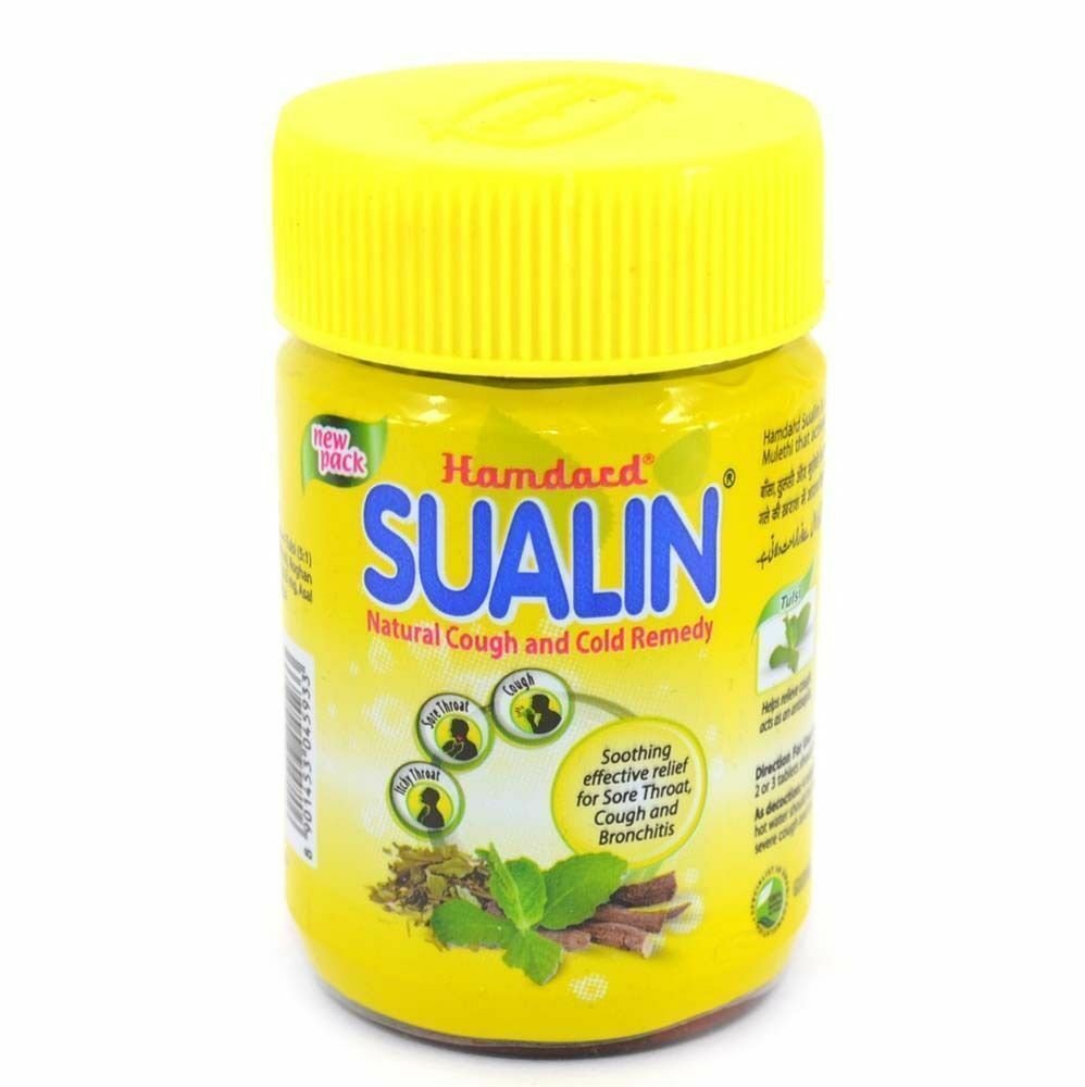 5 X Hamdard Sualin 60 Tablets - A Unani Product for Sore Throat,Cold ...