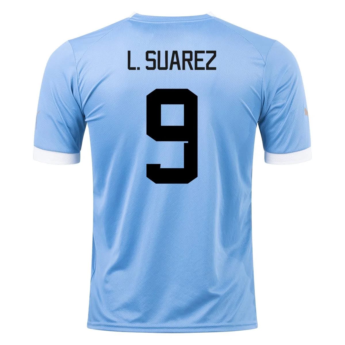 adult Soccer Team Uniform #9 Luis Suarez Jerseys Uruguay 2022 Home Game ...