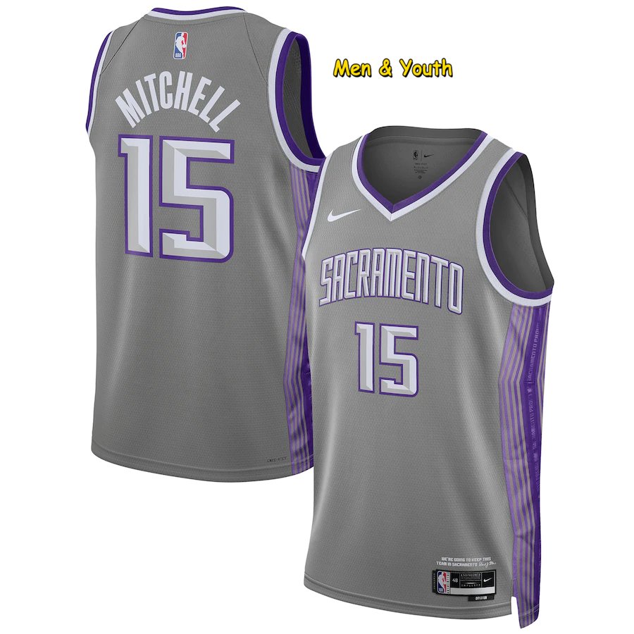 men's & youth Basketball Team Uniform #15 Davion Mitchell Jerseys 2023 ...