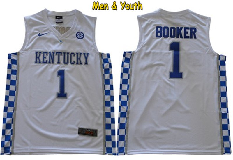 men's & youth Basketball Team Uniform #1 Devin Booker Jerseys White ...