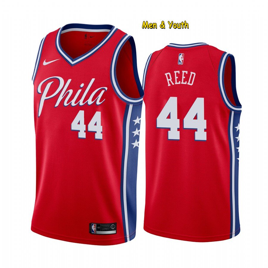 men's & youth Basketball Team Uniform #44 Paul Reed Jerseys Red ...