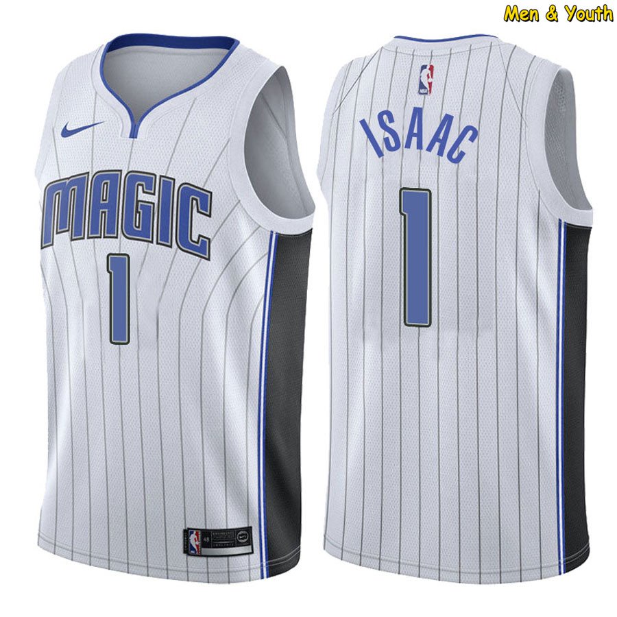 men's & youth Basketball Team Uniform #1 Jonathan Isaac Jerseys White ...
