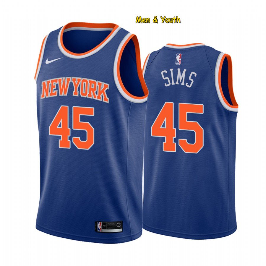 men's & youth Basketball Team Uniform #45 Jericho Sims Jerseys Royal ...