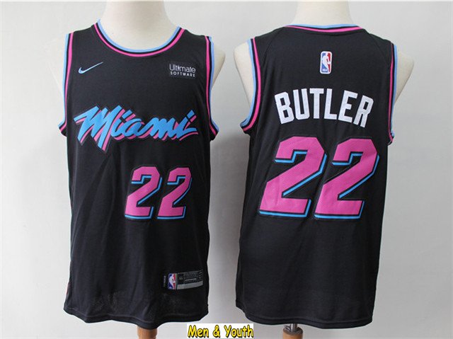 men's & youth Basketball Team Uniform #22 Jimmy Butler Jerseys Black ...