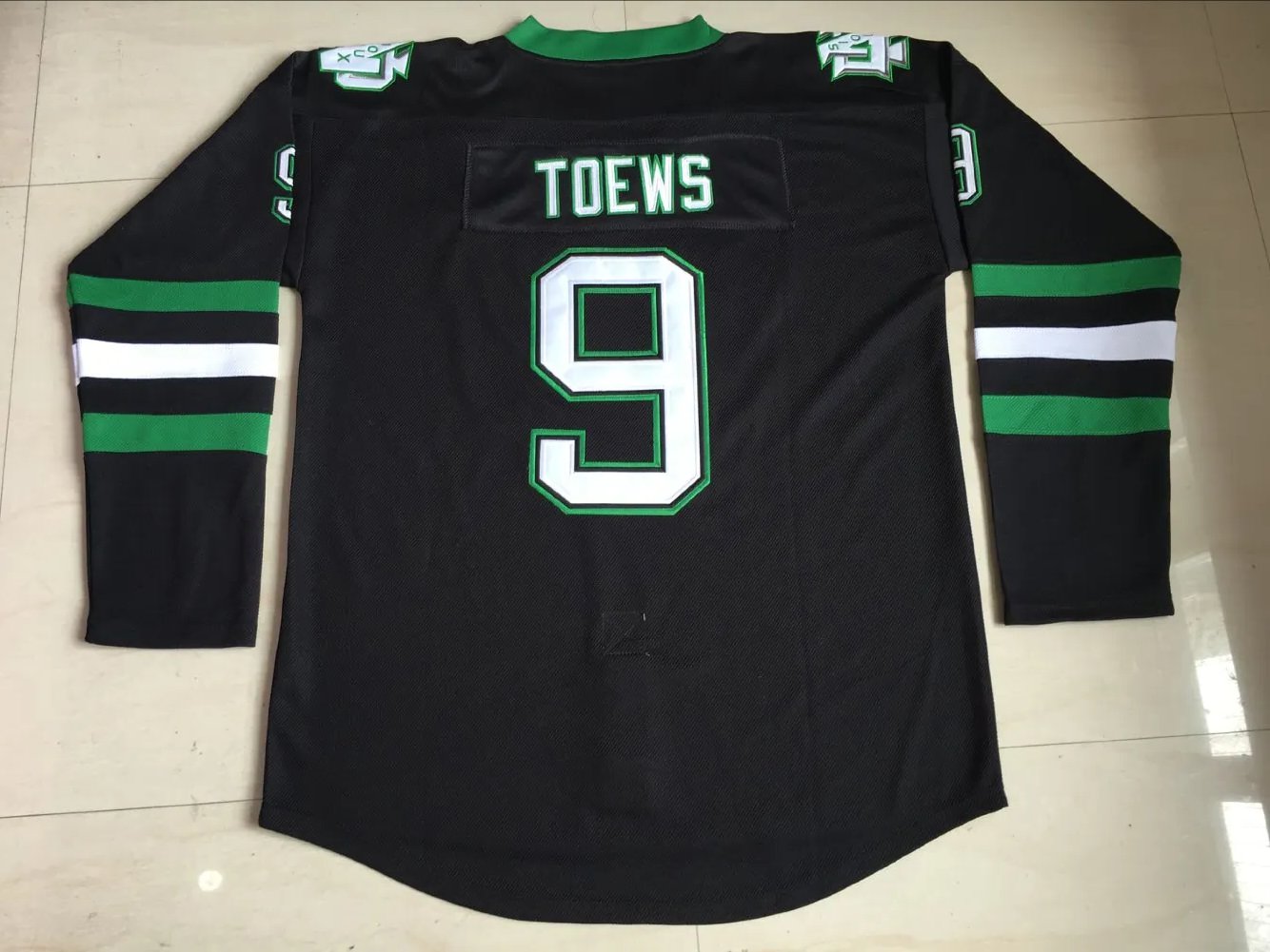 men's Ice Hockey Uniform #9 Jonathan Toews Jerseys Black North Dakota ...