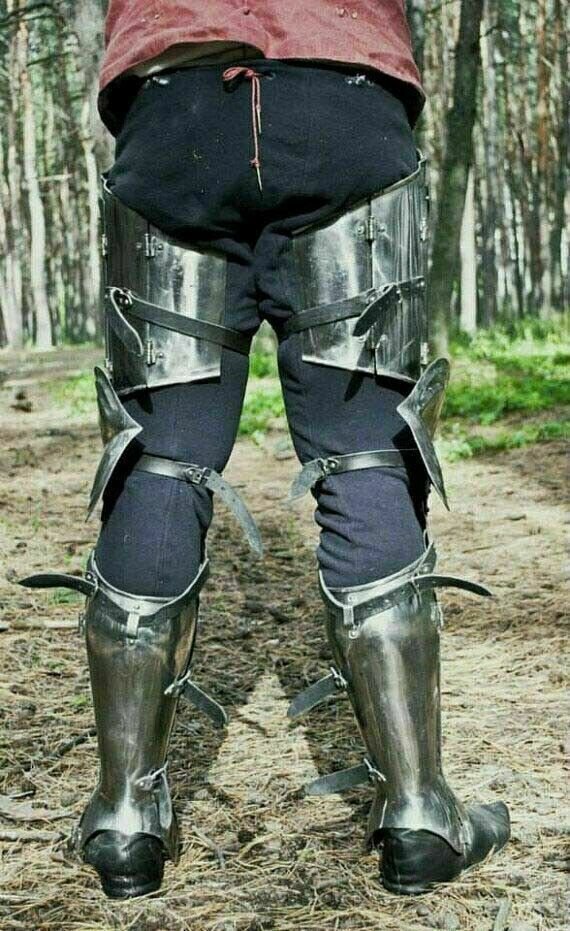 Medieval Knight Gothic Leg Plates Armour Protection Collectable Steel ...