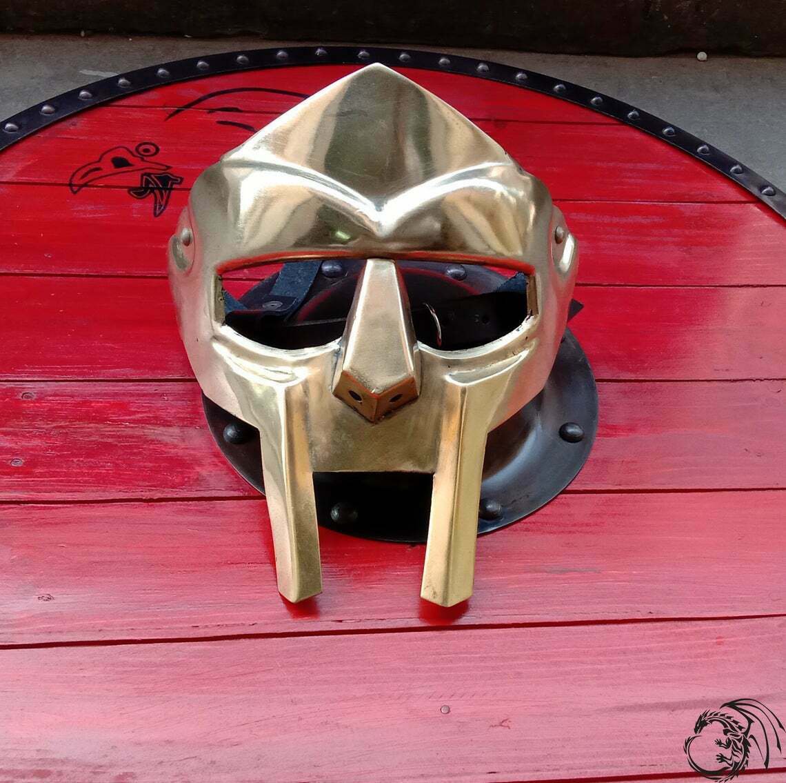 Medieval Gladiator Mask Knight Brass Antique MAXIMUS ROMAN MF Doom ...
