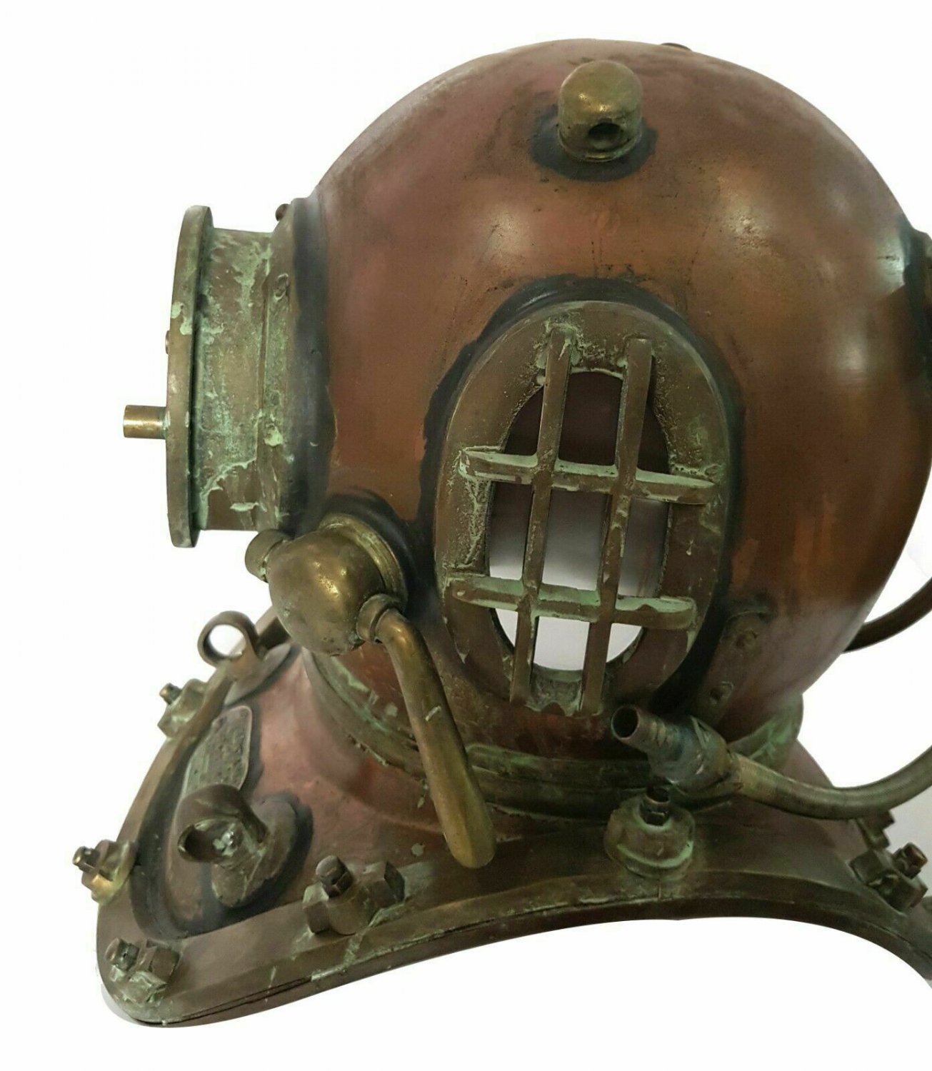 18" Antique Patina Finish Mark V US Navy Deep Sea Diving Helmet ...