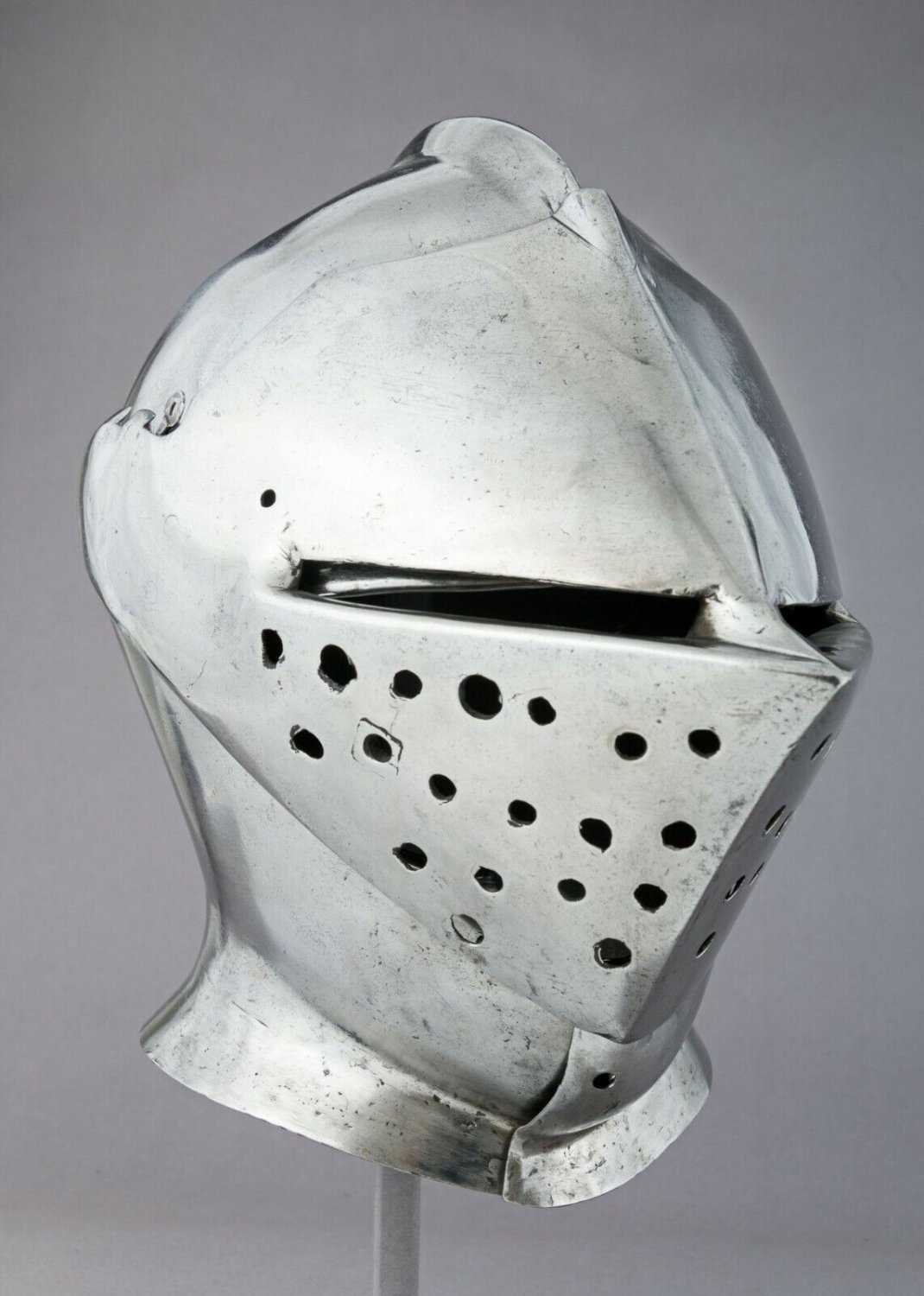 Medieval Great Bascinet Helmet ~ sca~jousting~steel helm~knight~Hand-Forged