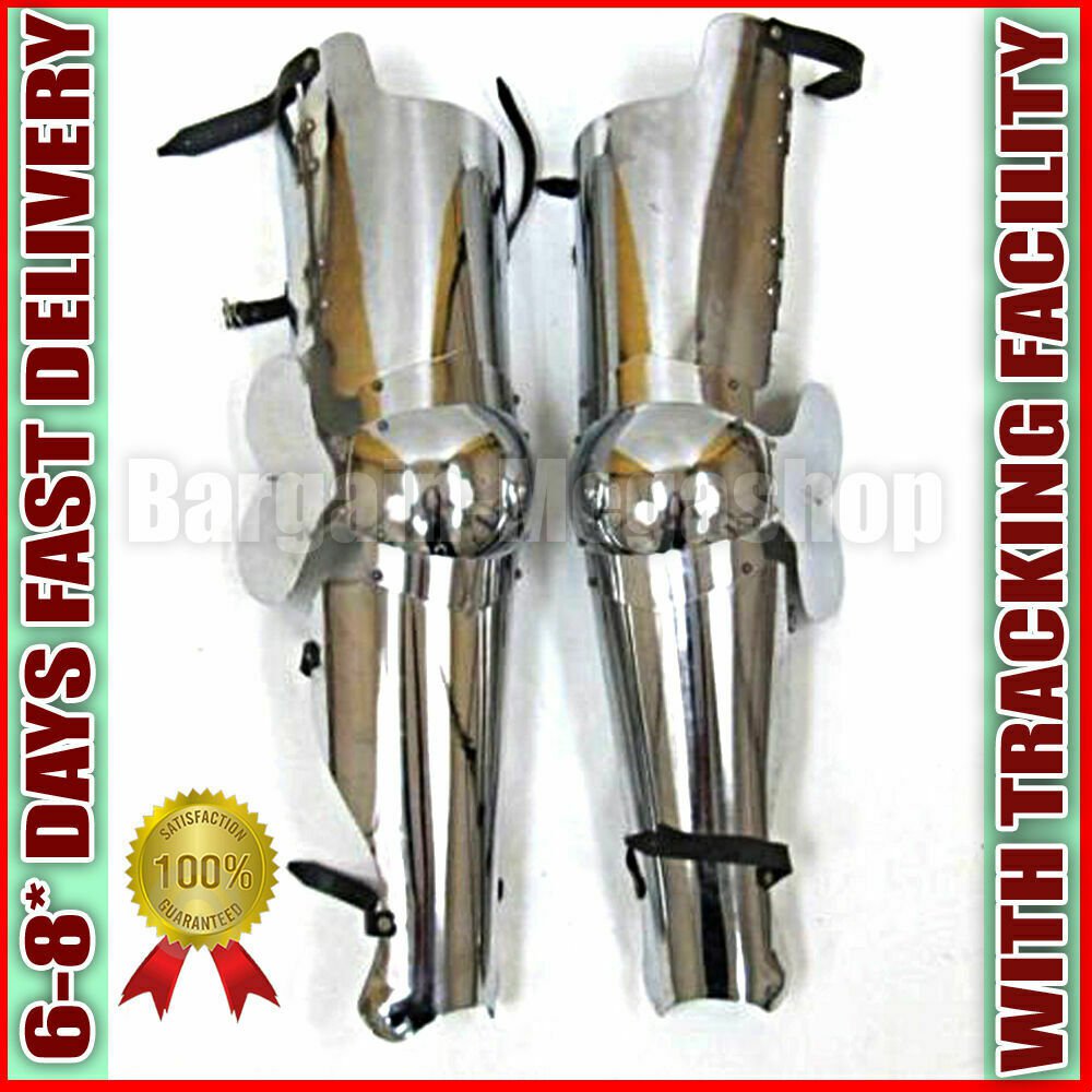 Full Legs Armor Set Medieval Knight Crusader Steel Armour Legs Guard ...