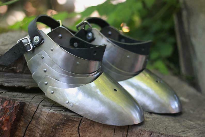 Medieval Armor Sabaton Pair ~ Knight Gothic Combat shoes ~Crusader ...