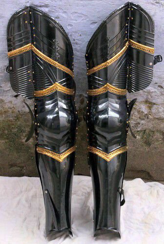 Medieval Gothic Leg Plates Armour Protection Collectable Knight Steel ...