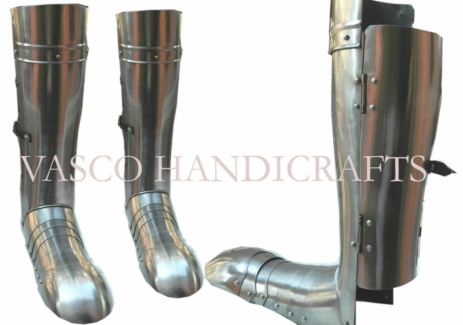 Medieval Legs Protection pair of Greaves Larp Steel knight Legs Guard ...