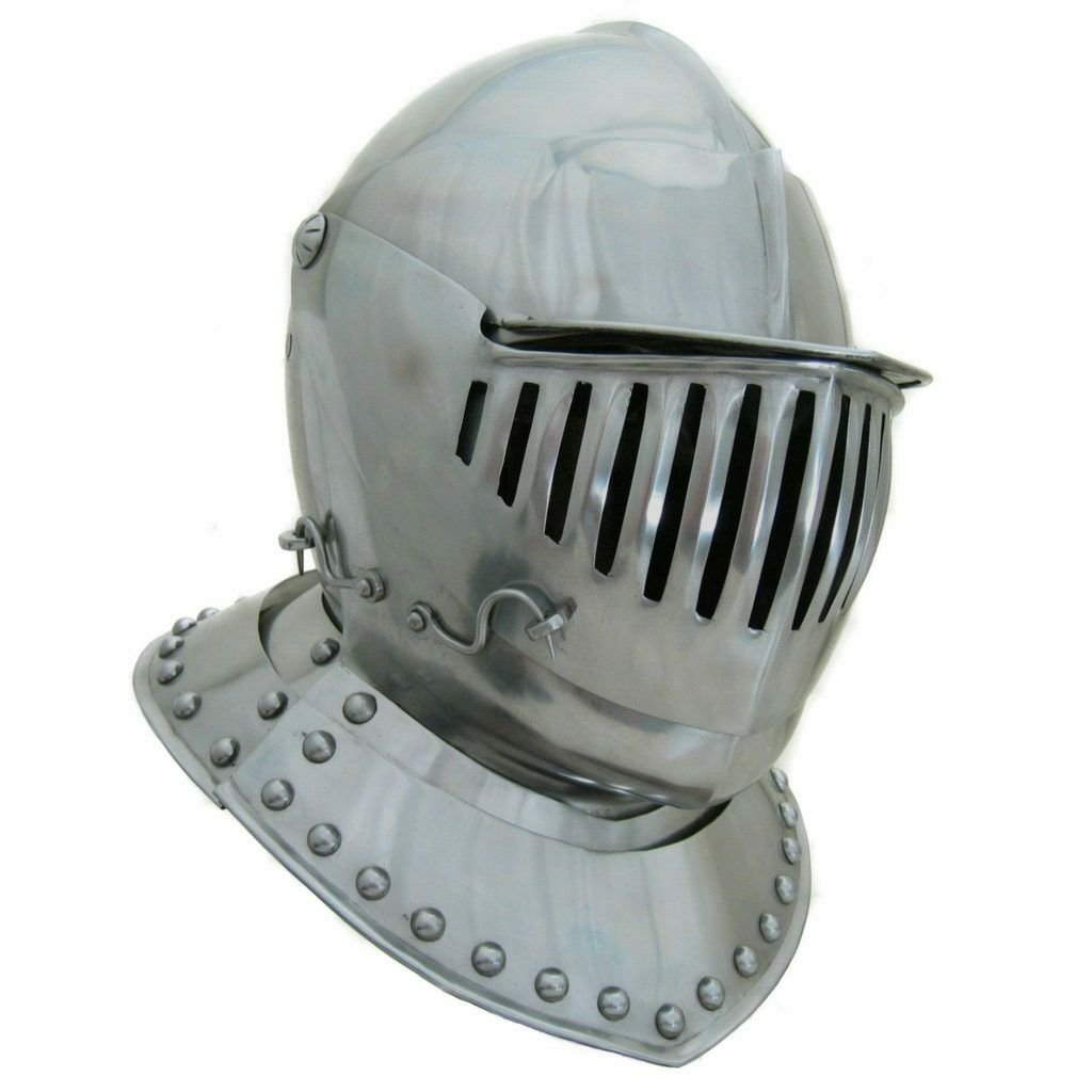 Medieval Great Close Face hand Forged Helmet~sca~jousting~Larp~knight ...