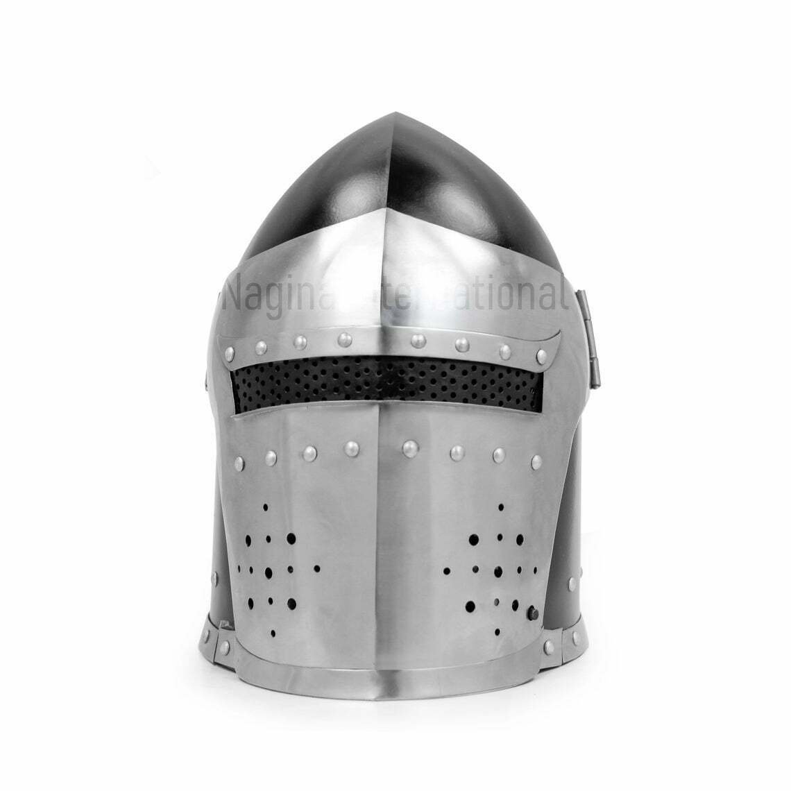 Medieval Armour Barbuta Helmet ~Hand Forged ~ sca~jousting~Larp~knight ...